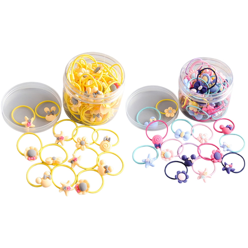 Girl Cartoon Elastic Hair Band, Rope, Ponytail, Braid Fixer, Girl’s ...