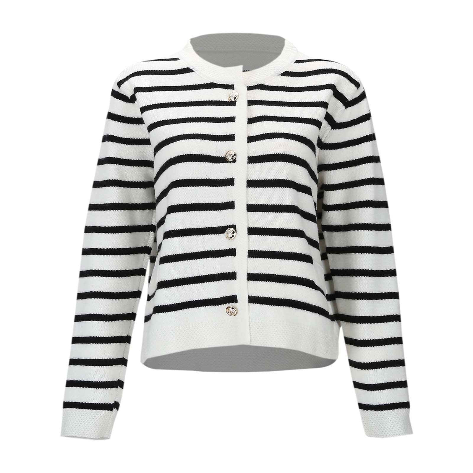 Click here for Ujnder Knitted Striped Cardigan Sweater Jacket For... prices