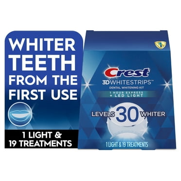 Crest 3D Whitestrips Teeth Whitening Kit, 20 Treatments - Enamel Safe ...