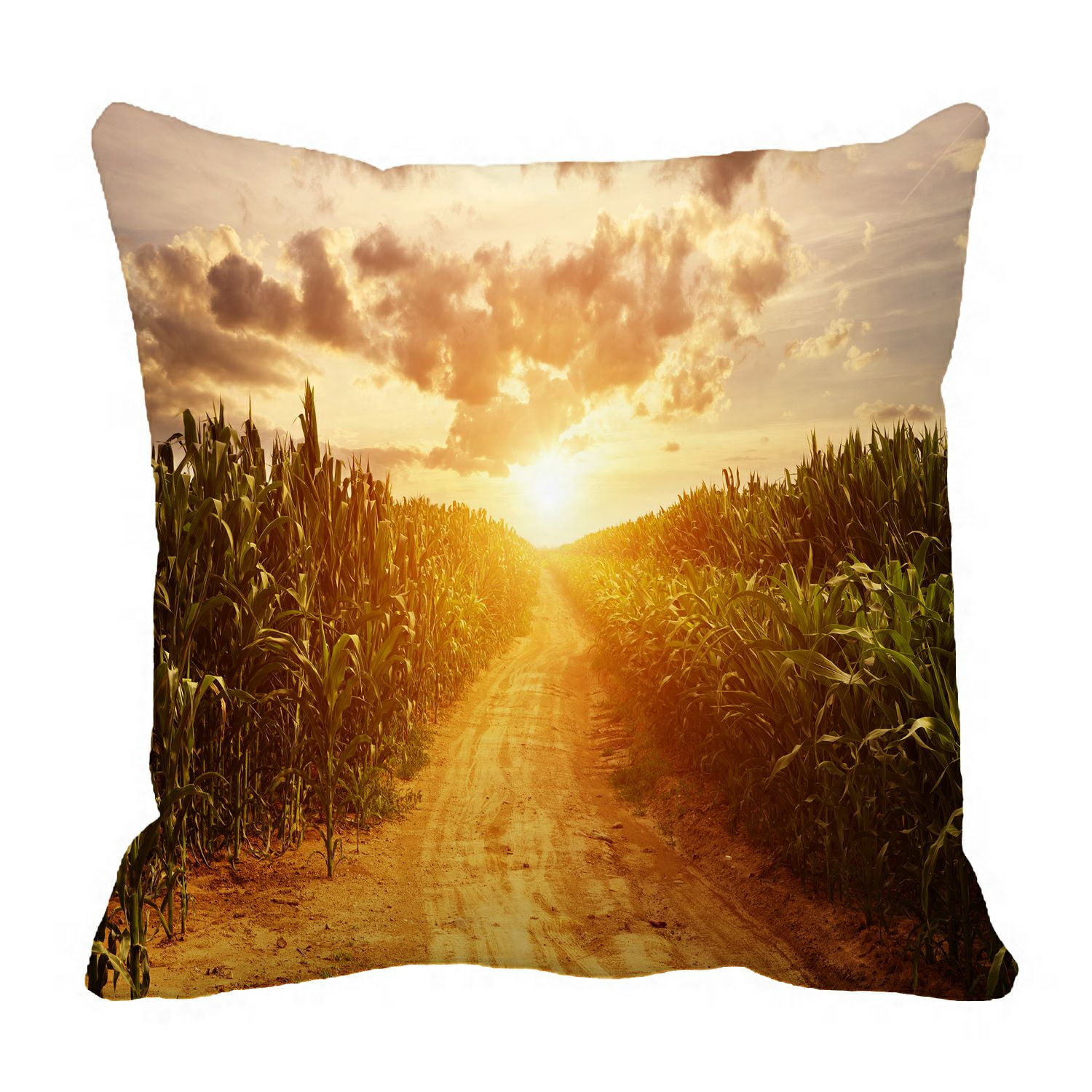 PHFZK Landscape Pillow Case, Skyline and Corn Field Harvest Pillowcase ...