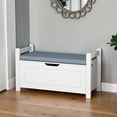 IVV 35" Storage Bench with Flip-Top Lid & Safety Hinge, Entryway ...