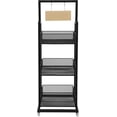 3-Tier Retail Display Rack with Locking Wheels and Mesh Baskets,Mobile ...