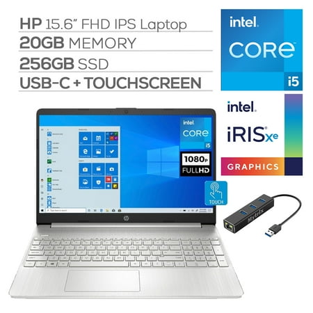 HP 15 Touchscreen Laptop, 15.6" FHD IPS Microedge Bezel, 11th Gen Intel ...