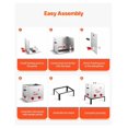 Automatic Chicken Feeder, 85 lbs Capacity, 6 Port No-Waste Poultry ...
