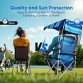 DealNest Portable Camping Chair with Canopy - Folding Chair with Canopy ...