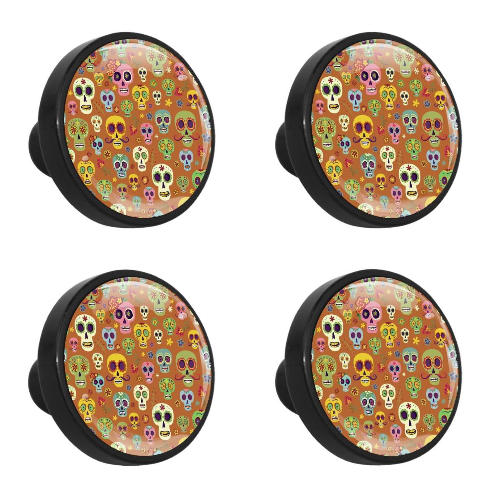 4 Pcs Skull Knobs for Kitchen Cabinet Cupboard Dresser Bookcase Drawer ...