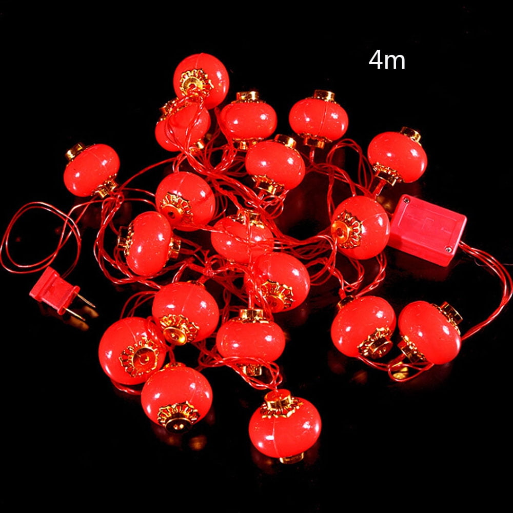 LED Red Lantern String Lights New Year Spring Festival Party Decoration ...