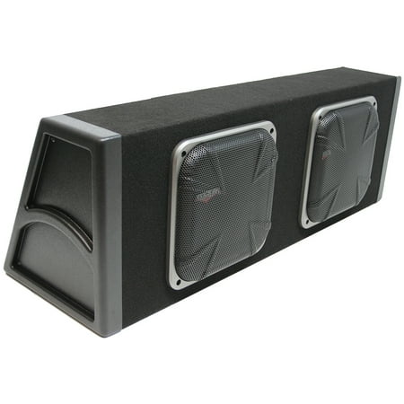 Kicker RW10SQ Dual 10" Loaded Square 1600W Subwoofer Angled Enclosure ...