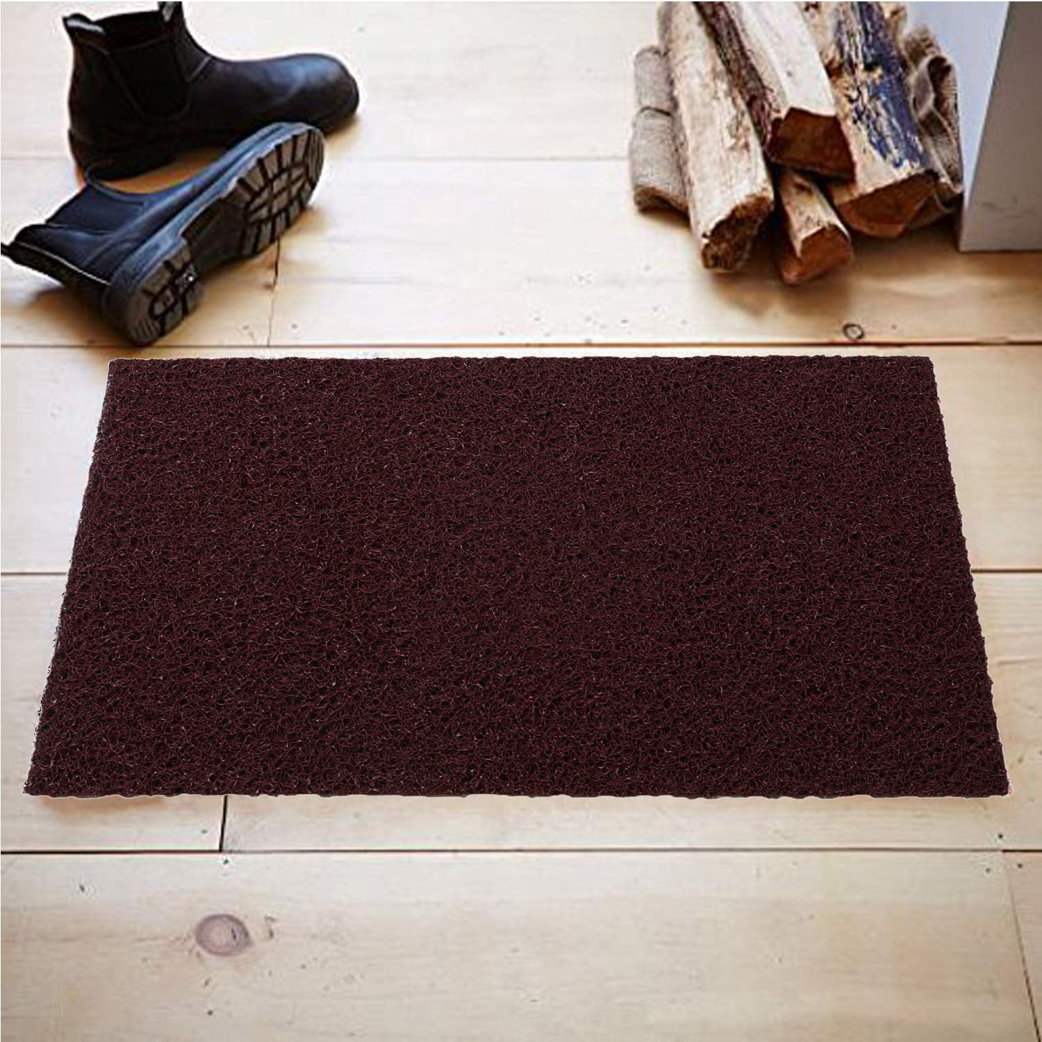 Kuber Industries Rubber 1 Piece Door Mat 16x24'' (Maroon) - Walmart.com