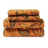 BNM Paisley Flannel Cotton Sheet Set, King, Pumpkin - Walmart.com