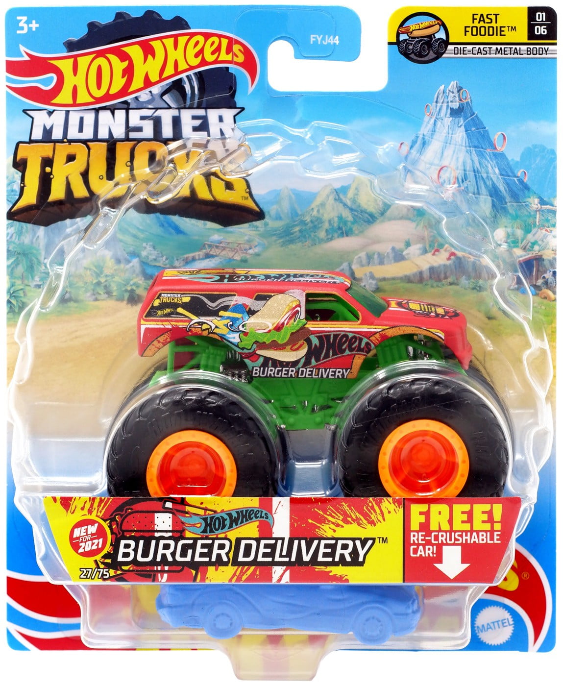 Hot Wheels Fast Foodie Burger Delivery Diecast Car - Walmart.com