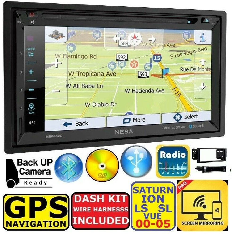 NESA TOUCHSCREEN CD/DVD GPS NAVIGATION BLUETOOTH USB CAR STEREO ...
