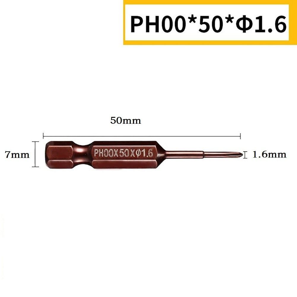 Fule 50mm 1/4inch Hex Shank Screwdriver Bit Electric Impact Drill PH00 ...