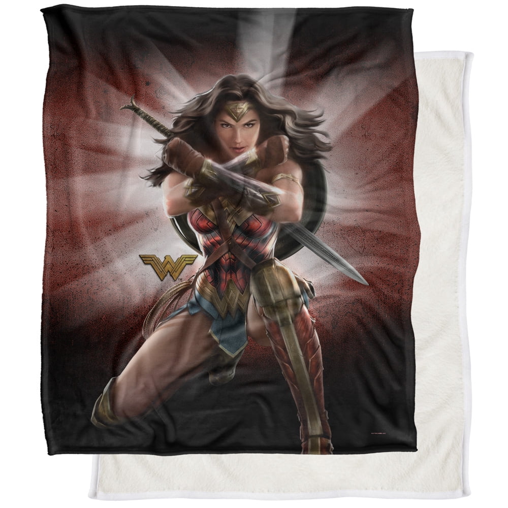 LOGOVISION Wonder Woman Protector of Humanity Silky Touch Sherpa Back ...