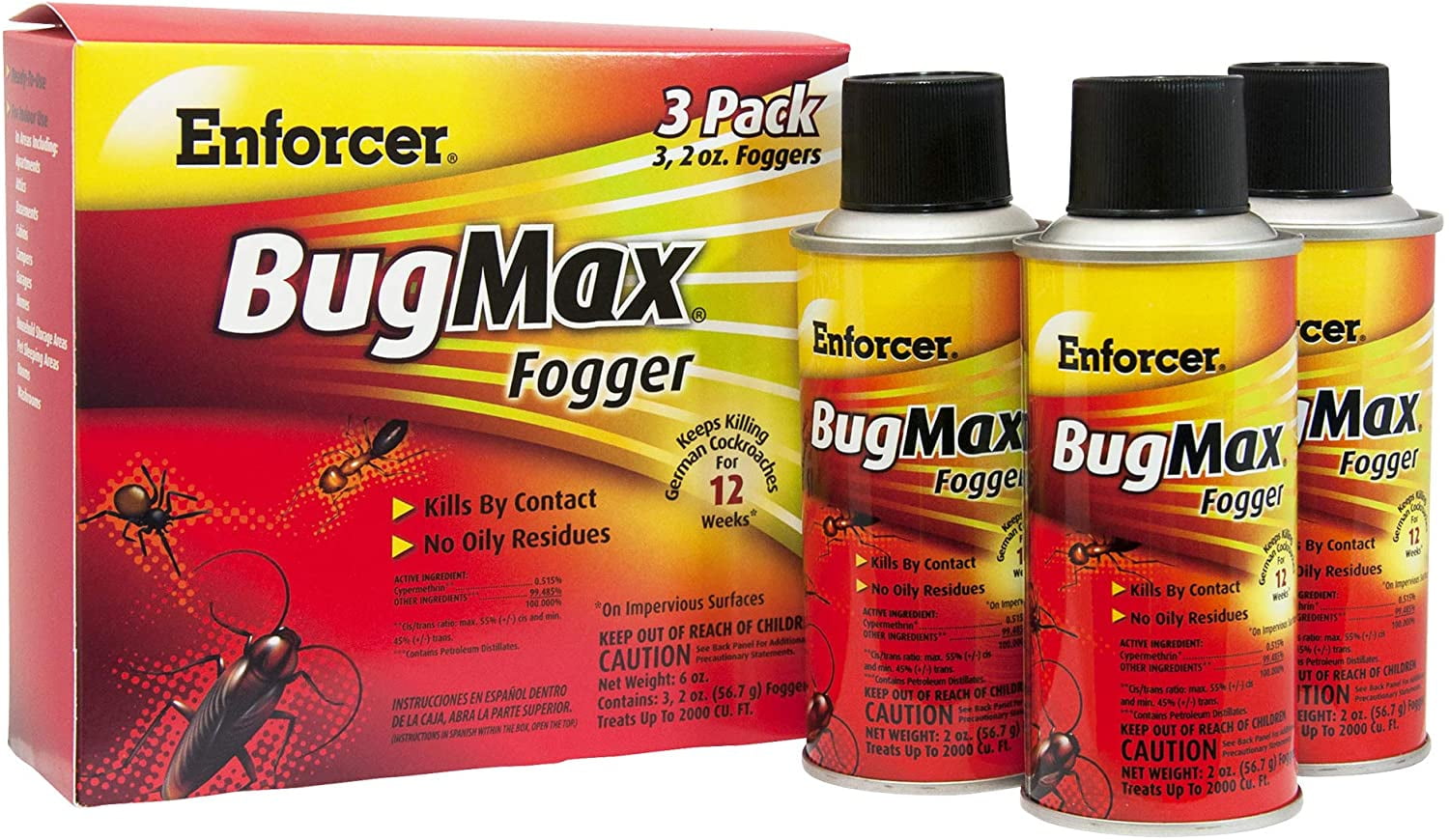 Enforcer BugMax Fogger EBMFOG2 (Case of 36 Boxes of 3) Professional ...