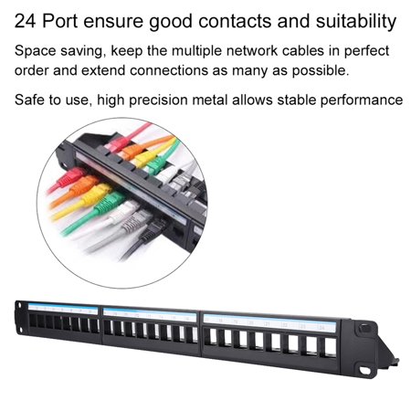 Cergrey Cable Rack, Data Patch Panel, Mountable CAT6 Six Types Of Cable ...