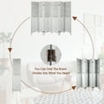 Fionafurn 6-Panel Room Divider Platane Wood Folding Louver Privacy ...