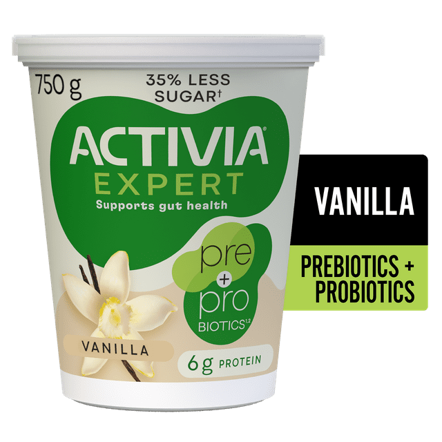 Activia Expert Yogurt, Pre & Probiotics, Vanilla, 650g, Activia Expert Vanilla 650g - Walmart.ca