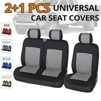 Zyutaosan 2+1 Fabric Seat Covers Protector Diamond Look Black Grey For ...