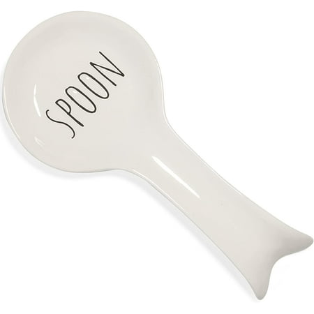 Spoon Rest Ceramic Farmhouse Kitchen Counter Decor Modern Holder, White ...