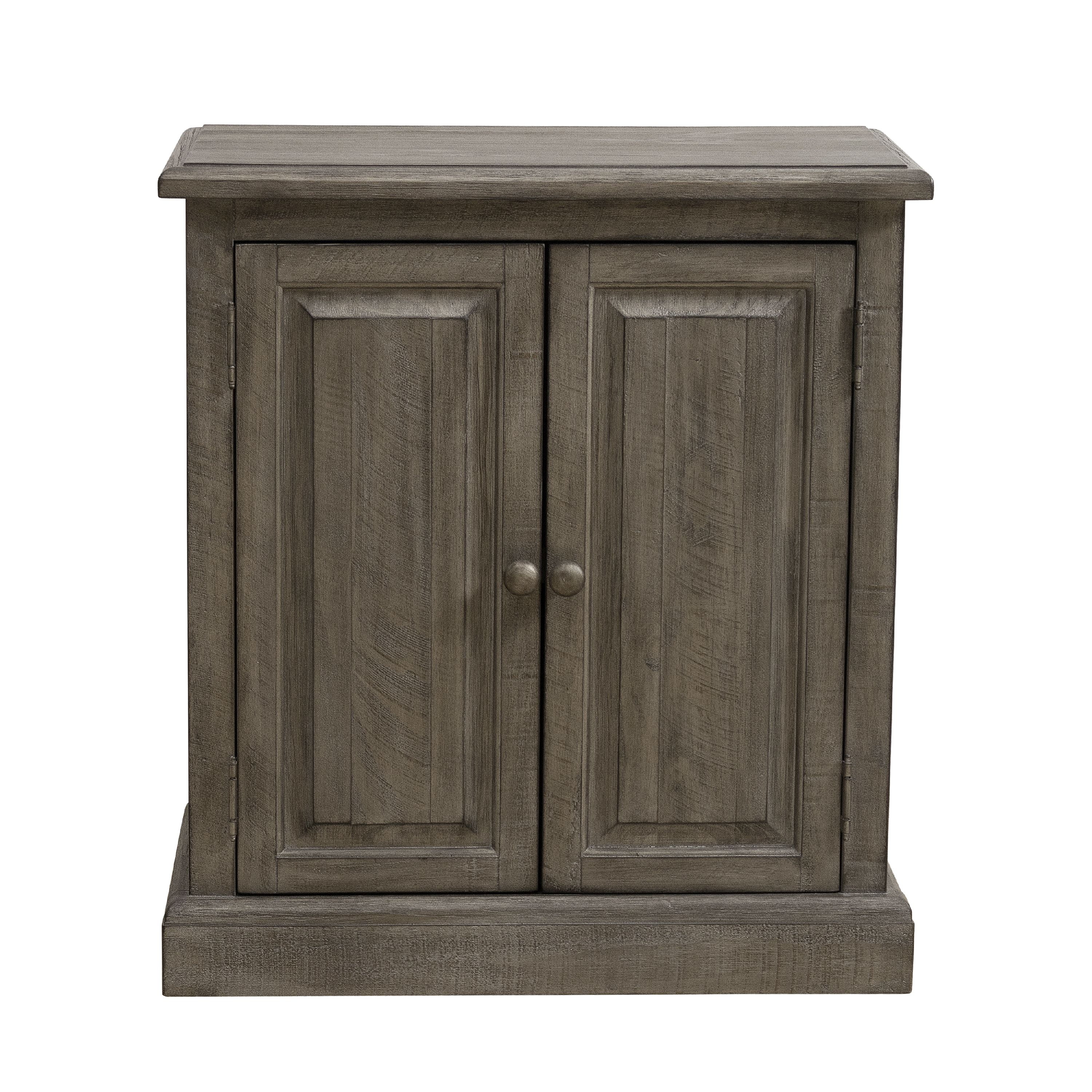 Classic Two Door Accent Chest in Natural Grey - Walmart.com