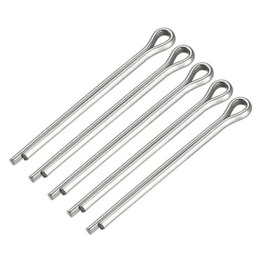 M5x60mm Flat Head Metal Round Clevis Pins Fastener Silver Tone 5Pcs ...