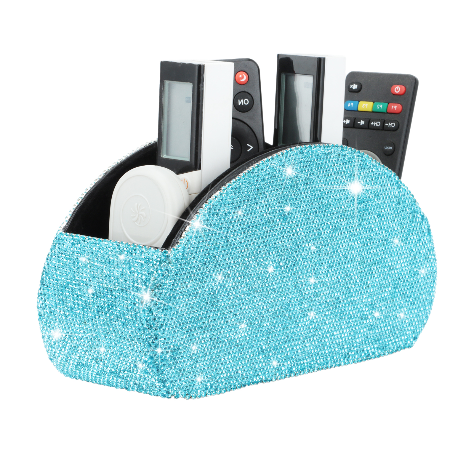 Remote Control Holder Organizer Table Desk Leather Control Storage TV ...