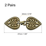 Uxcell Cloak Clasp, 2 Pairs Sew on Hooks and Eyes Vintage Cape Clasps ...