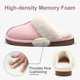 Litfun Women's Fuzzy Memory Foam Slippers Warm Comfy Winter House Shoes, Pink, Size 9-10 ...