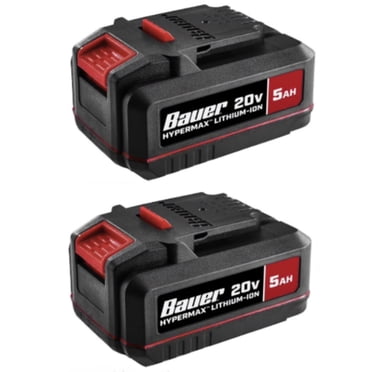 Bauer 20V, 5Ah High-Capacity Lithium-Ion Battery with 3X Runtime, Fast ...