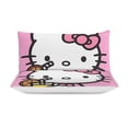 Cartoon Hello Kawaii Cat Bedding Set 3 Piece, 1 Printing Duvet Cover ...