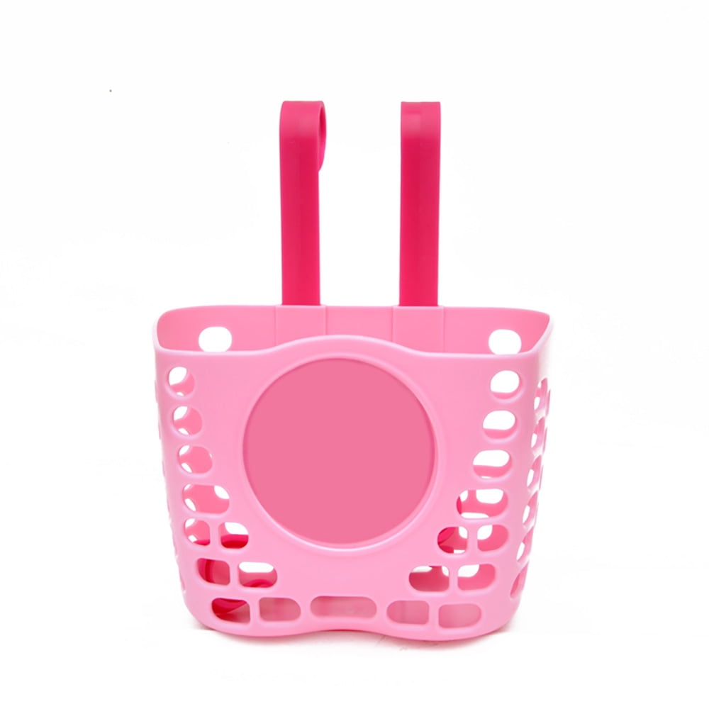 TureClos Kid Bike Basket Pink Cute Bicycle Front Handlebar Basket For ...