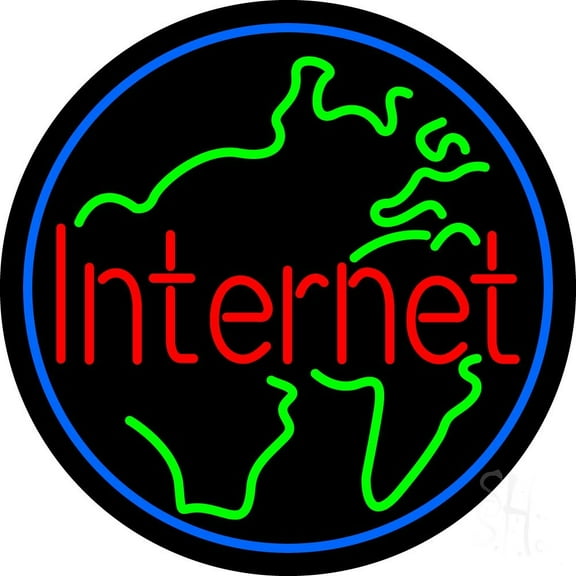 Red Curb Service 2 LED Neon Sign 18 x 18 - inches, Clear Edge Cut ...