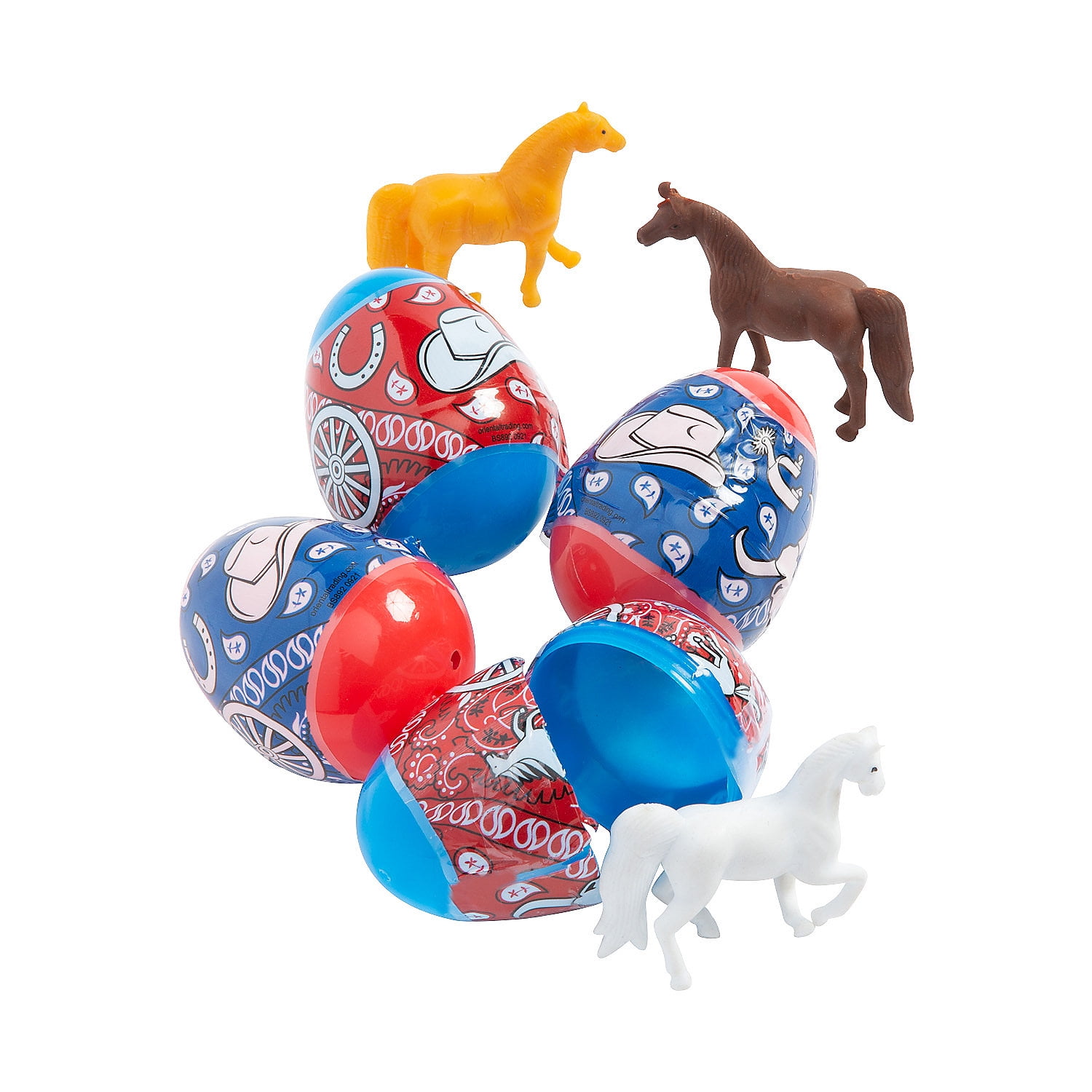 2 1/4" Western Horse Toy-Filled Plastic Easter Eggs – 12 Pieces ...