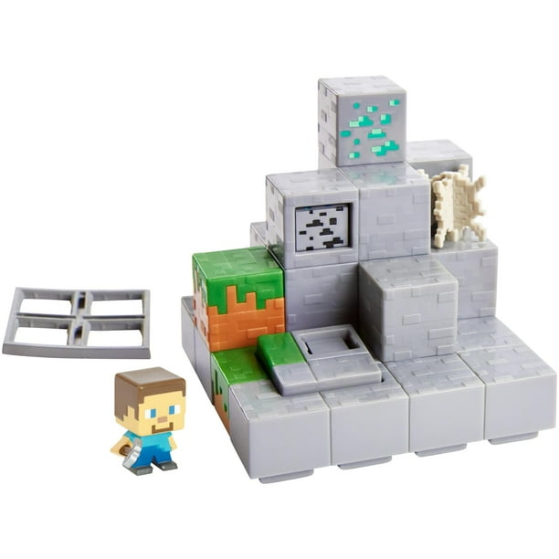 Minecraft Mini Figure Mining Mountain Environment Set - Walmart.com ...