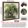 2D Flat, Vintage Weeping Willow Tree in Mist Wall Art - Elegant Misty ...