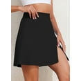 Evaless Womens High Waisted Swim Skirts With Built In Shorts Black