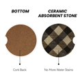 2pcs Ceramic Car Coasters Standard Size With Cork Base And Removal ...