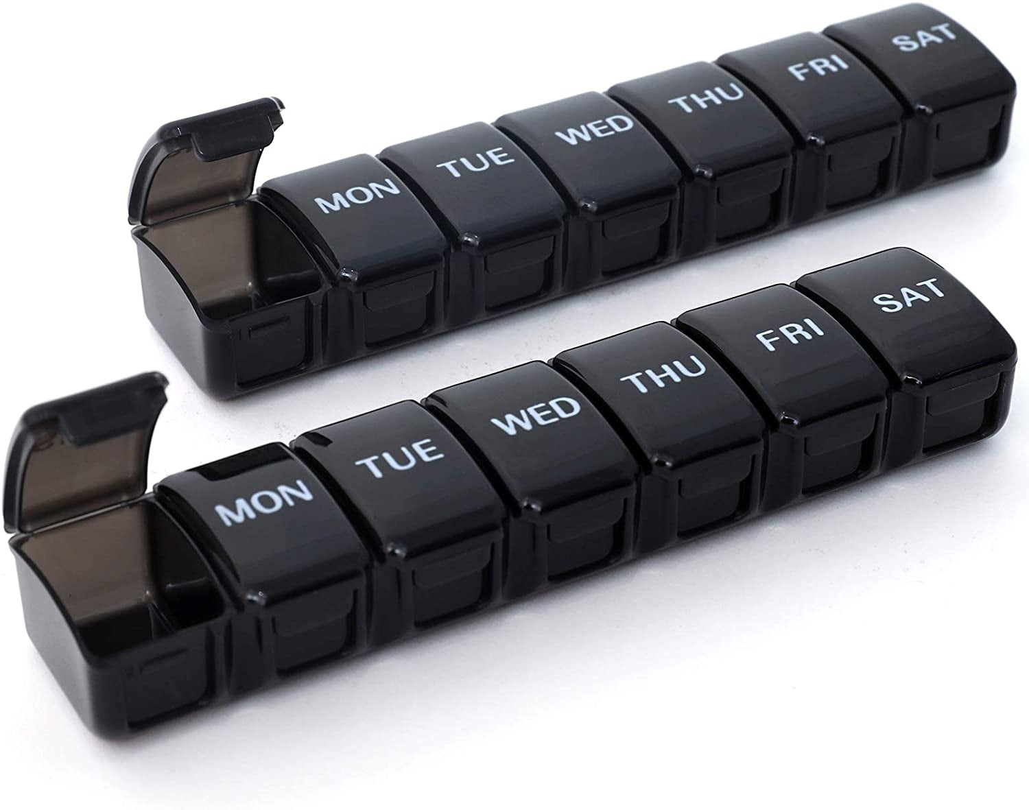 2 Packs Small Weekly Pill Organizer,Pocket Daily Pill Case Pill Box for ...