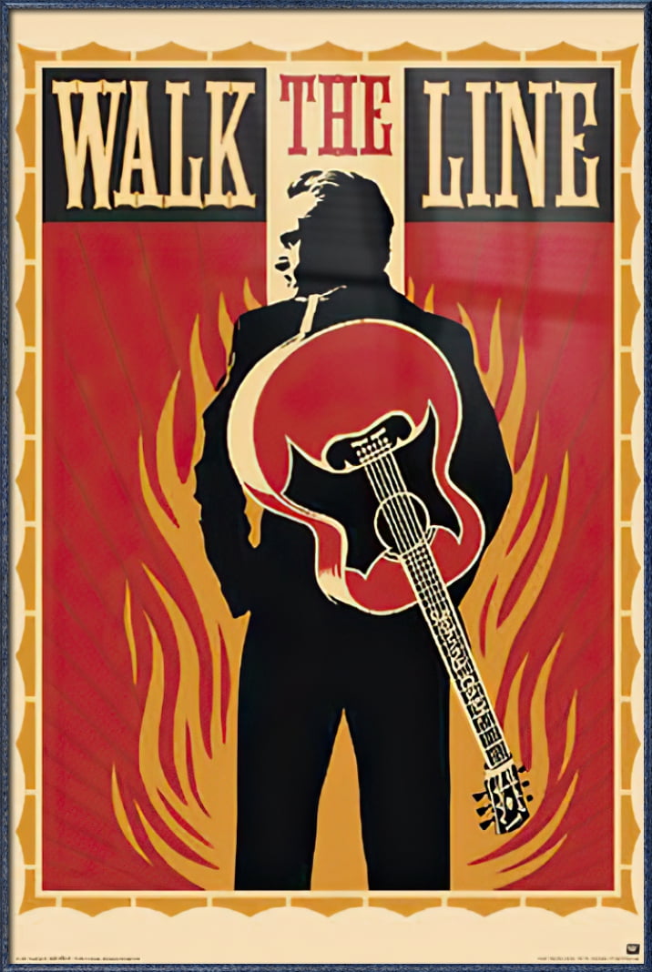 Walk The Line - Framed Movie Poster (Regular Style - Johnny Cash) (Size ...
