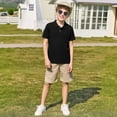 Boys Embroidered Print Polo Shirt – Durable Cotton Uniform Shirt Short ...
