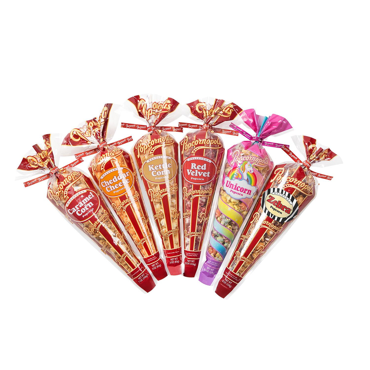 Popcornopolis 6-Cone Holiday Popcorn Variety Pack - Walmart.com