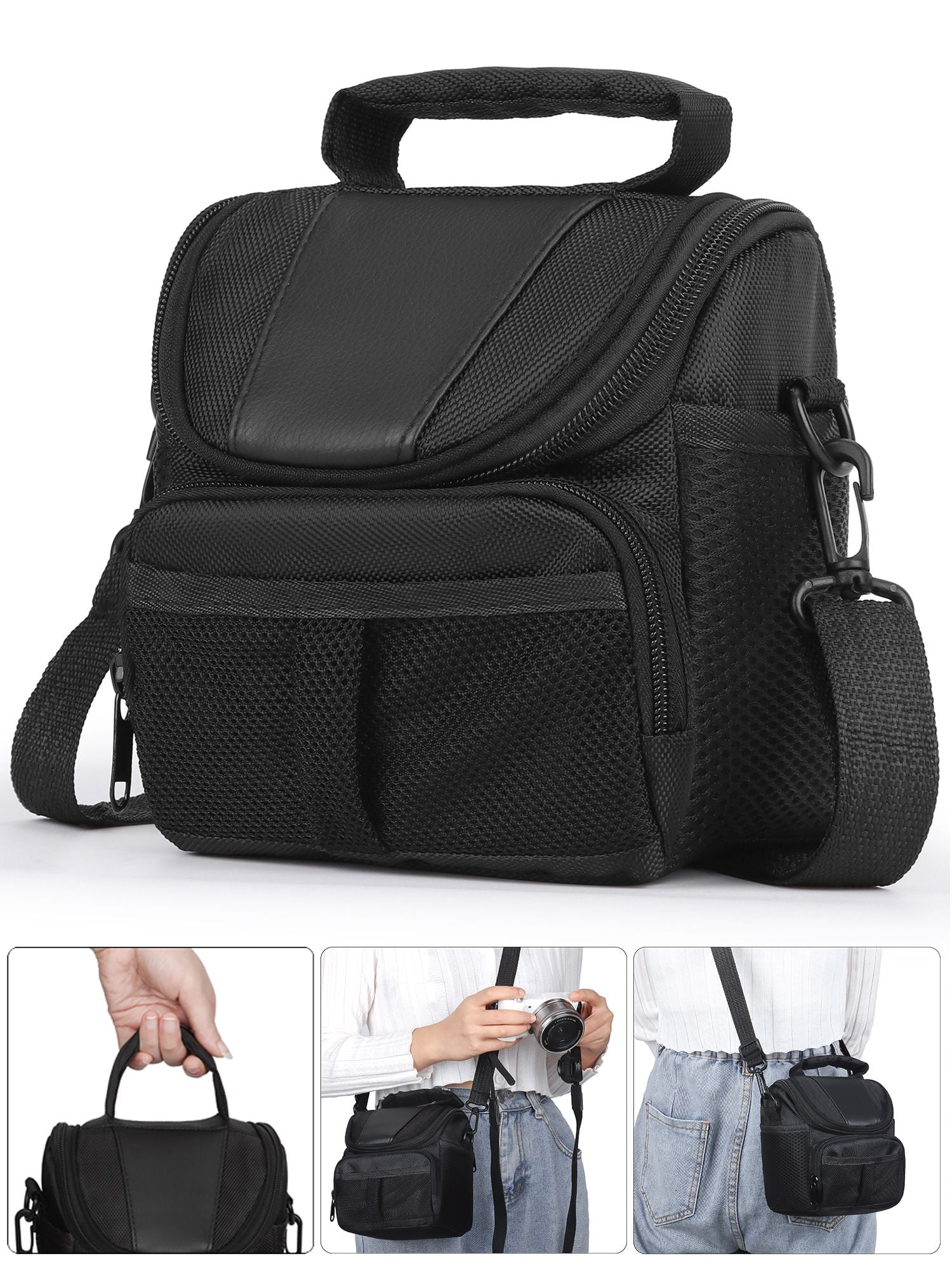 Deago Single Shoulder Crossbody Compact Camera Bag Case for Canon Nikon ...