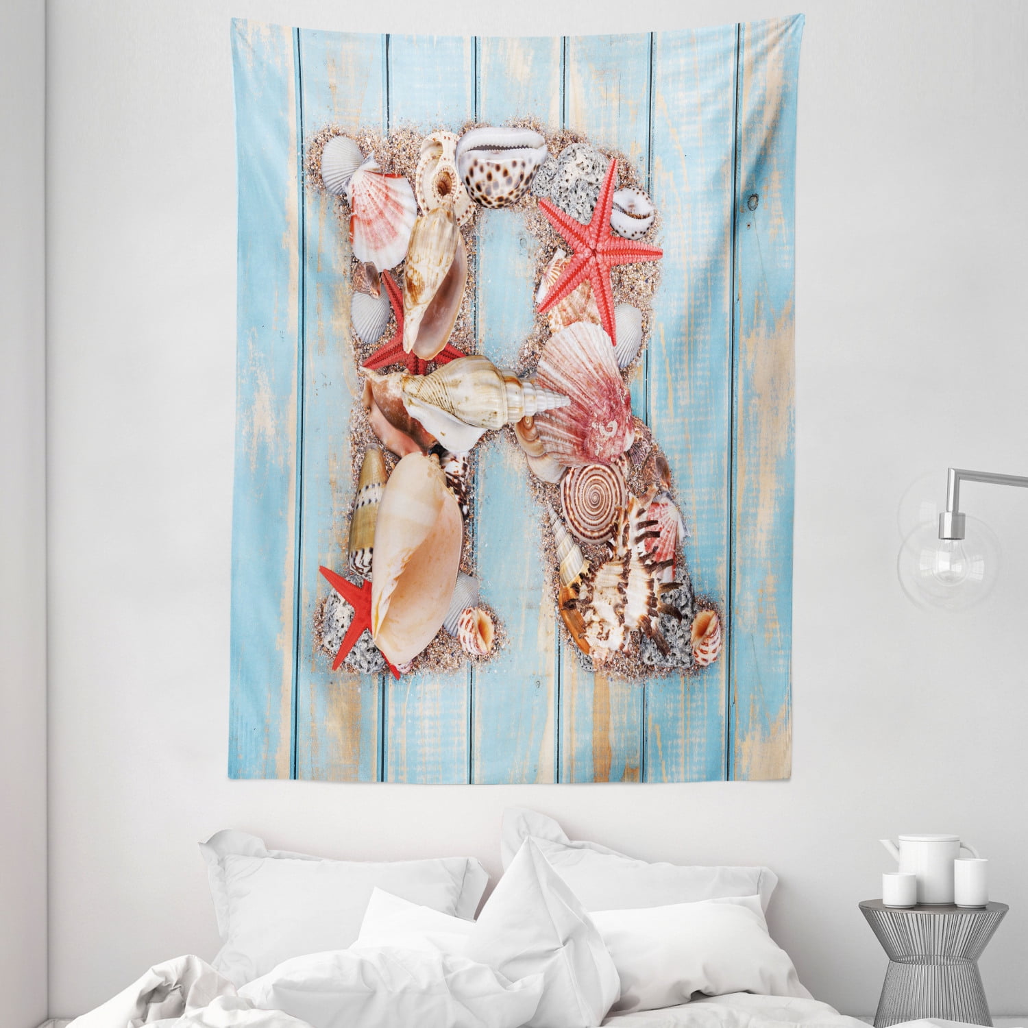 Letter R Tapestry, Tropical Animals in Alphabet Art Ocean Letter R ...