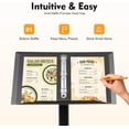 GXFCHYL Vertical Flip Menu Stand Sign Holder Stand with Removable Ring ...