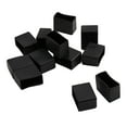 12Pcs/Set Chair Leg Cap Rubber Feet Protector Pvc Rectangle Black For ...