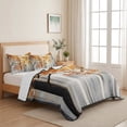 90x96in Quilt Bedding Set, Autumn Forest Watercolor Leaf Lightweight ...