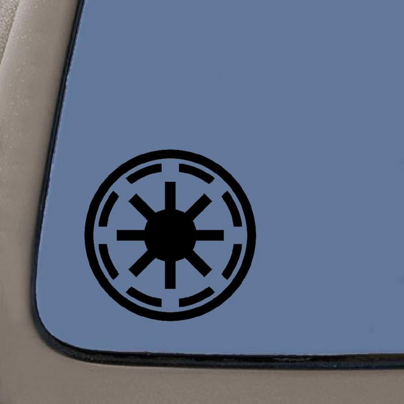 Galactic Republic Decal | 5.5-Inches | Black Vinyl | Car Truck Van SUV ...