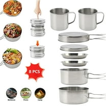 GSI Outdoors Stainless Steel 1 Person Mess Kit for Camping and ...