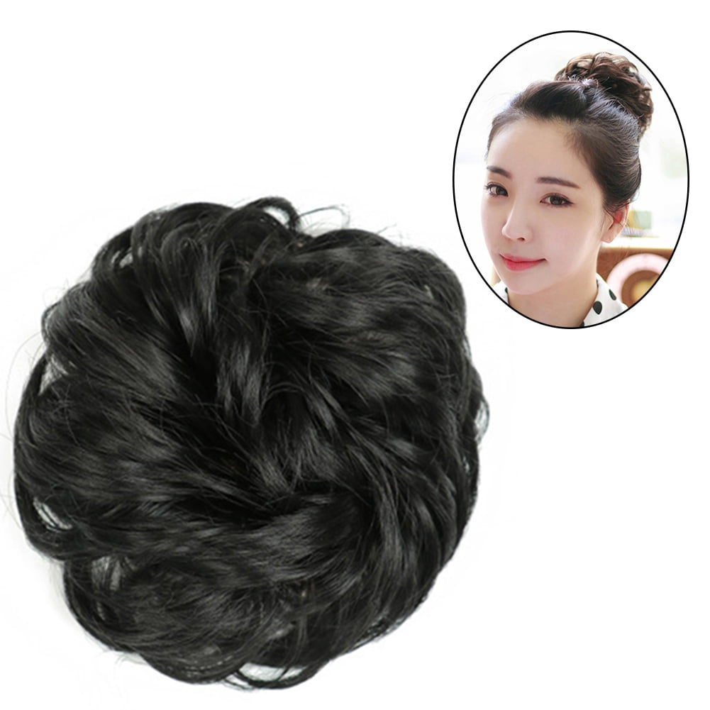 Jiaroswwei Women Hair Bun Ponytail Extension Wavy Curly Messy Chignon ...
